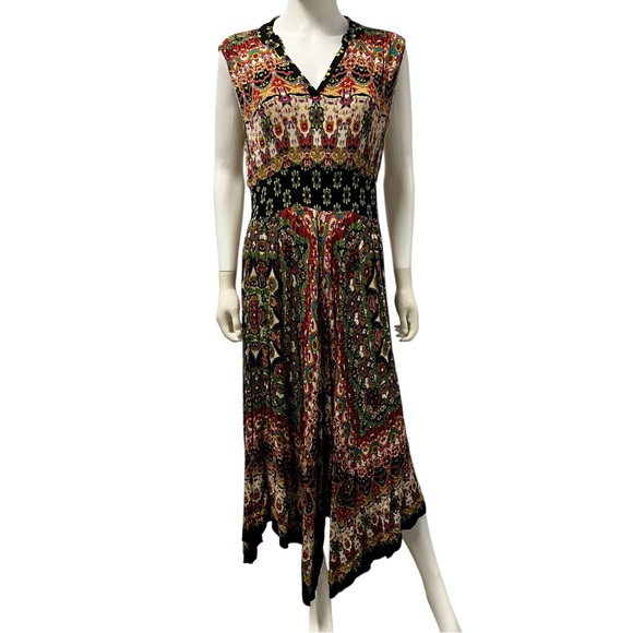 Bila | Dresses | Bila Red And Black Patterned Midi Dress | Poshmark